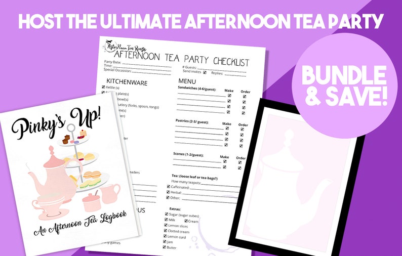 Ultimate Afternoon Tea Party Bundle Tea Party Checklist Prints Logbook ...