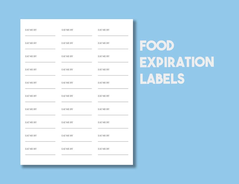 Printable Food Expiration Labels: Pantry Organization (avery 5160 ...