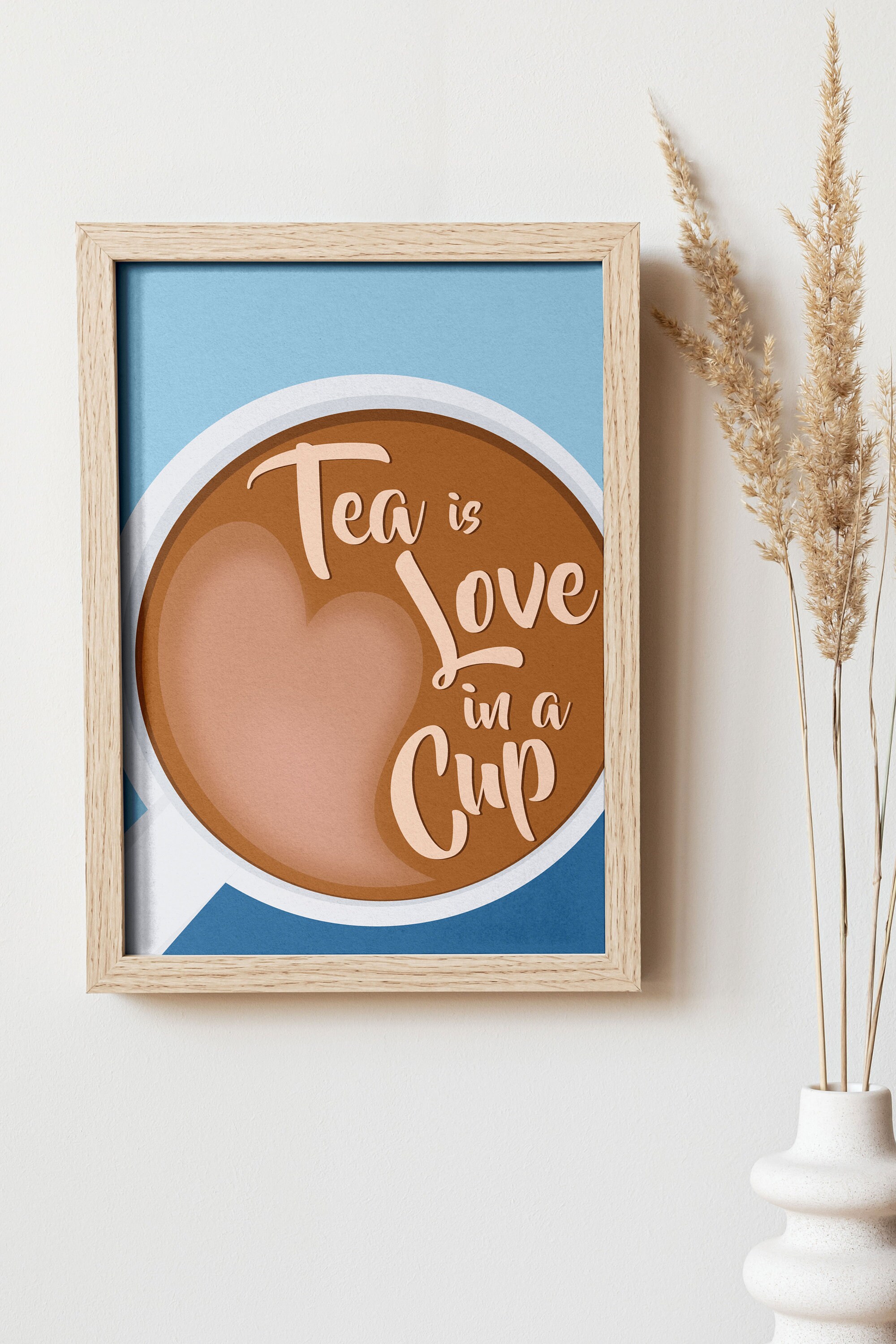 Tea Cup Wall Art Print Digital Print for Tea Lover 5 Sizes - Etsy