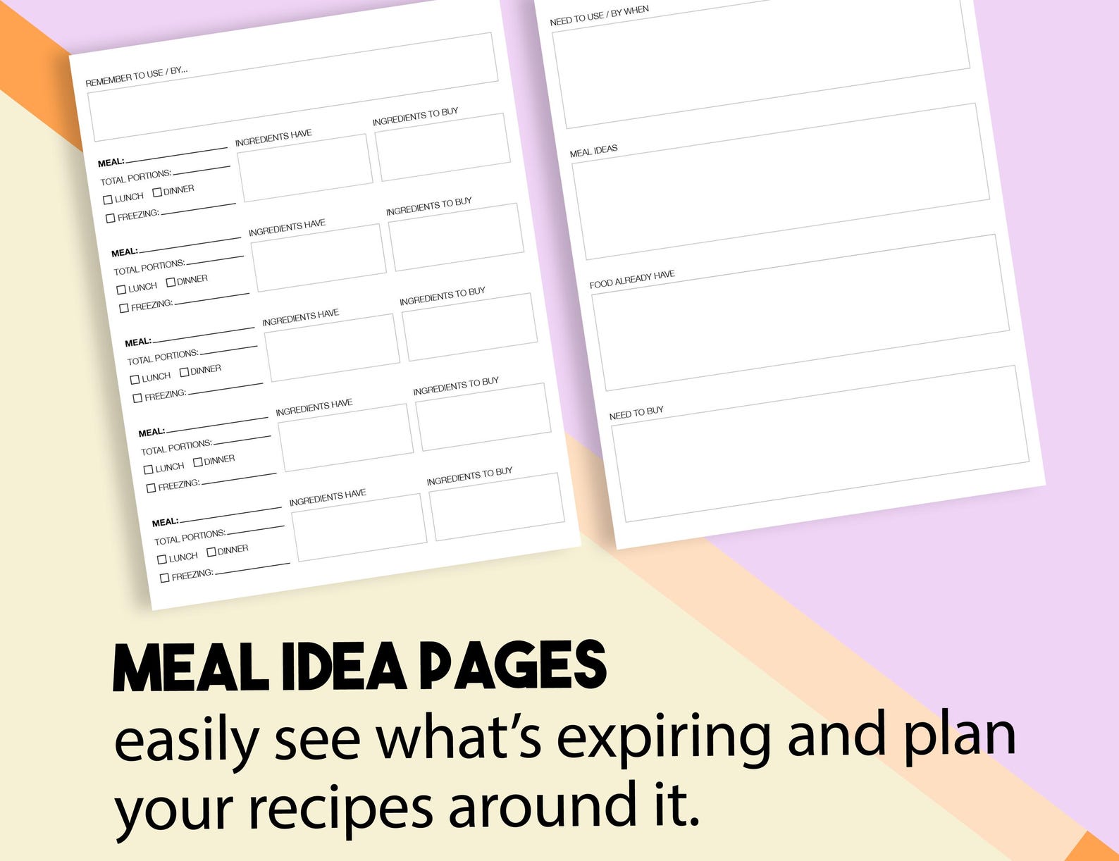 Editable Meal Plan Printable PDF | Make Meal Prep Easier | Zero Food ...