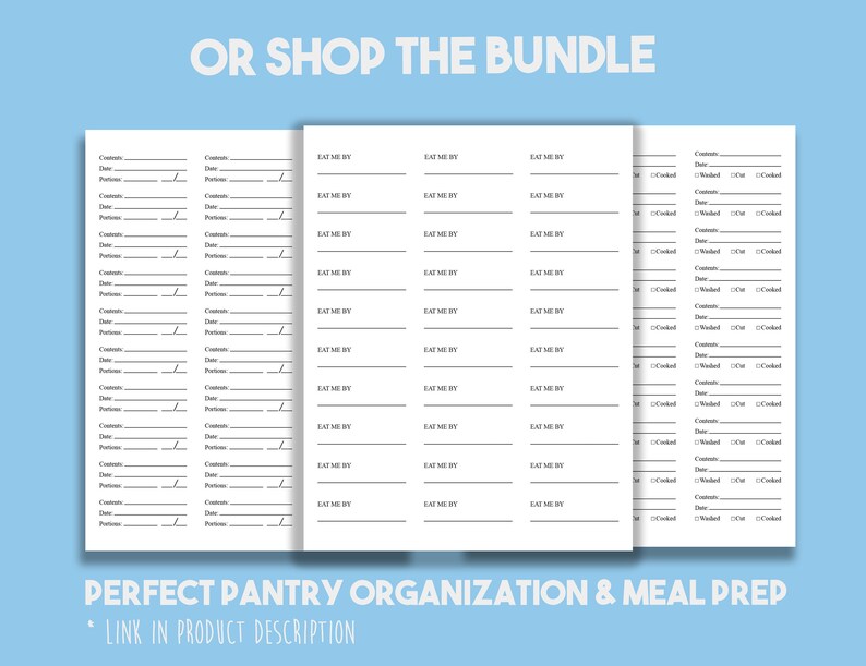 Printable Food Expiration Labels: Pantry Organization (avery 5160 ...