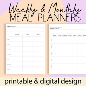 Complete Meal Plan Printable PDF With Labels | Zero Food Waste ...