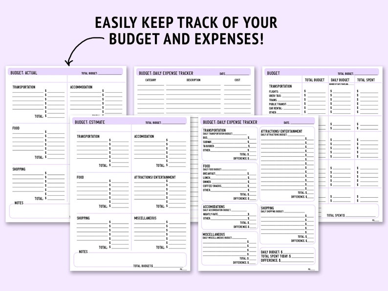 Ultimate Printable Travel Planner | Vacation Planner With Trip ...