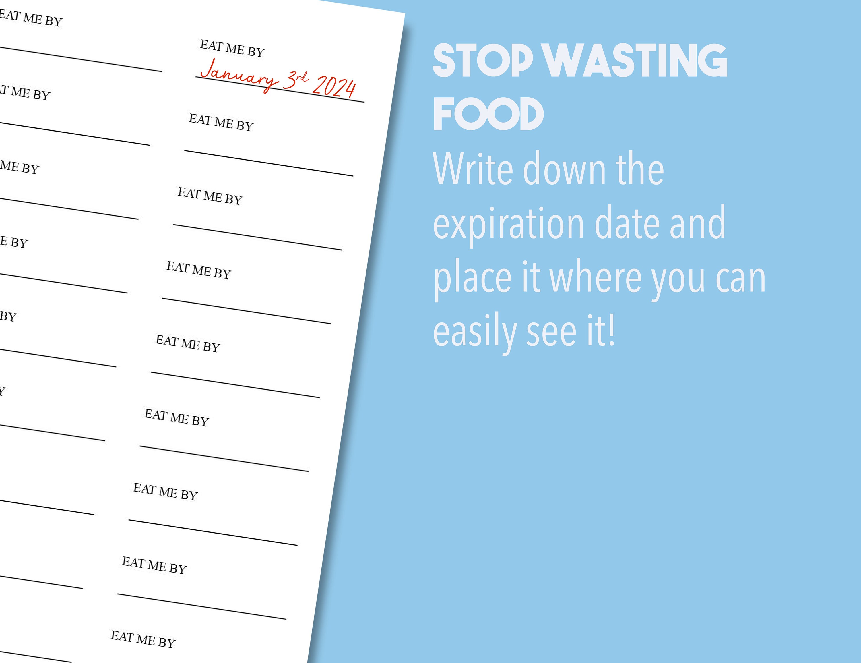 Food Labels Printable Bundle: Expiration, Freezer, Meal Prep (avery ...