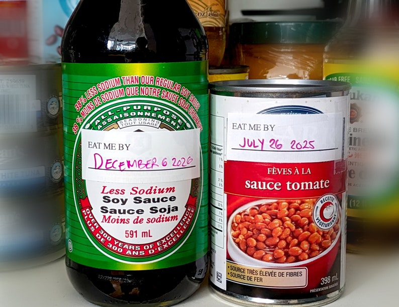 Expiration Date Food Labels Printable PDF | Pantry Organization Labels ...