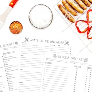 Summer BBQ Checklist | Fathers Day Barbecue Planner | Guest List ...