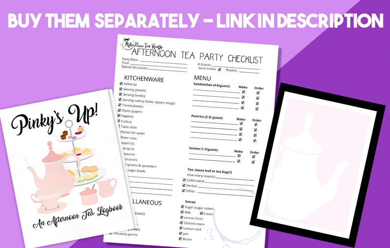 Ultimate Afternoon Tea Party Bundle Tea Party Checklist Prints Logbook ...