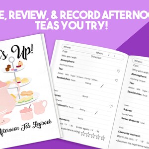 Afternoon Tea Logbook | High Tea Journal | Printable & Digital File ...