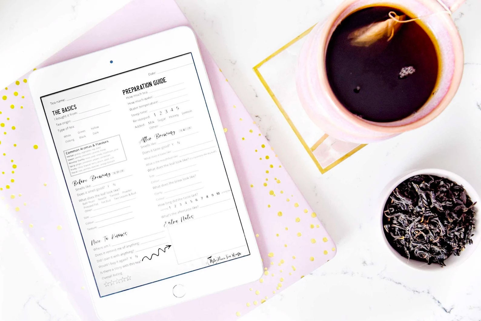 Tea Lovers Printable Bundle: Tea Tasting Journal & Afternoon Tea Party ...