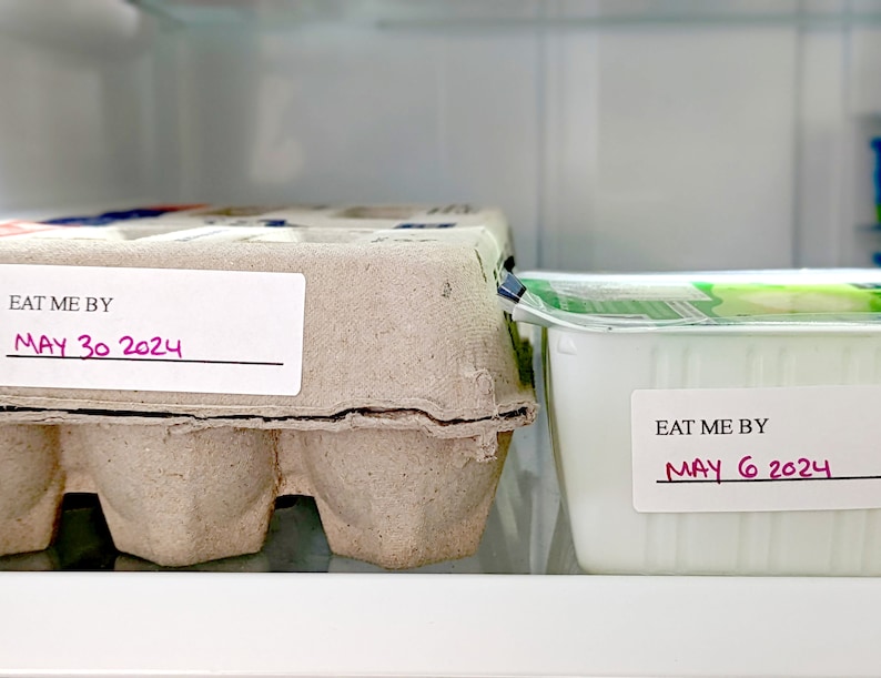 Expiration Date Food Labels Printable PDF | Pantry Organization Labels ...