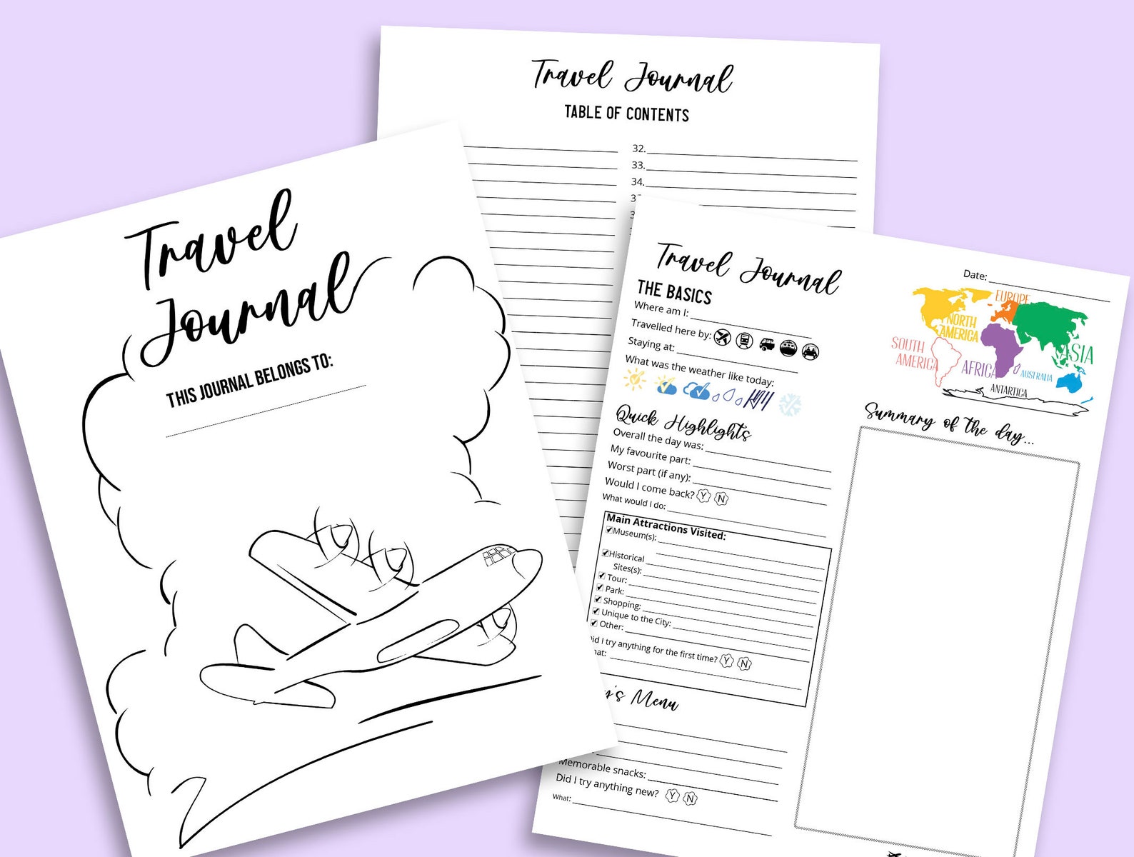 Printable Travel Bundle for Kids: I Spy Checklists Downloadable Travel ...