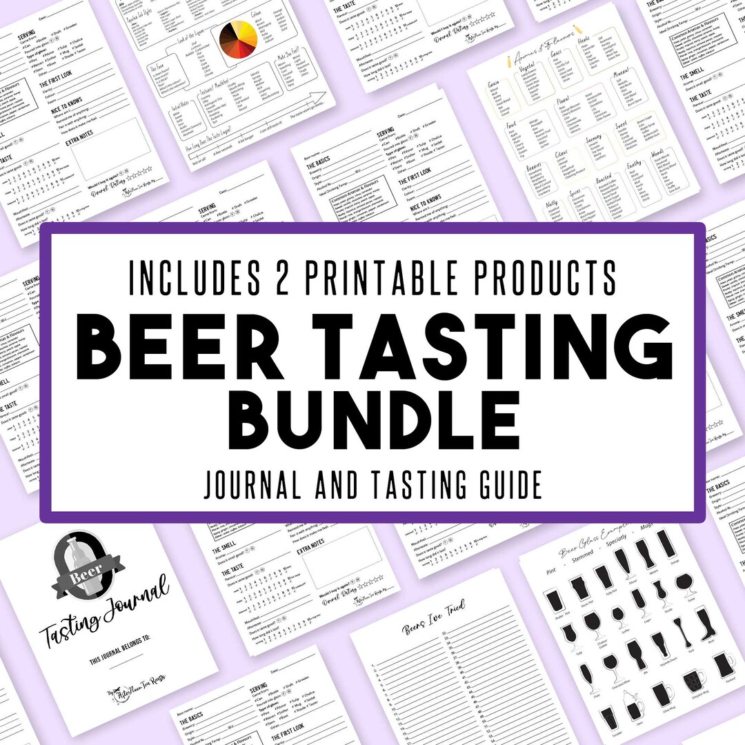 Beer Tasters BUNDLE | Beer Tasting Sheets & Guide | Brewery Tasting ...