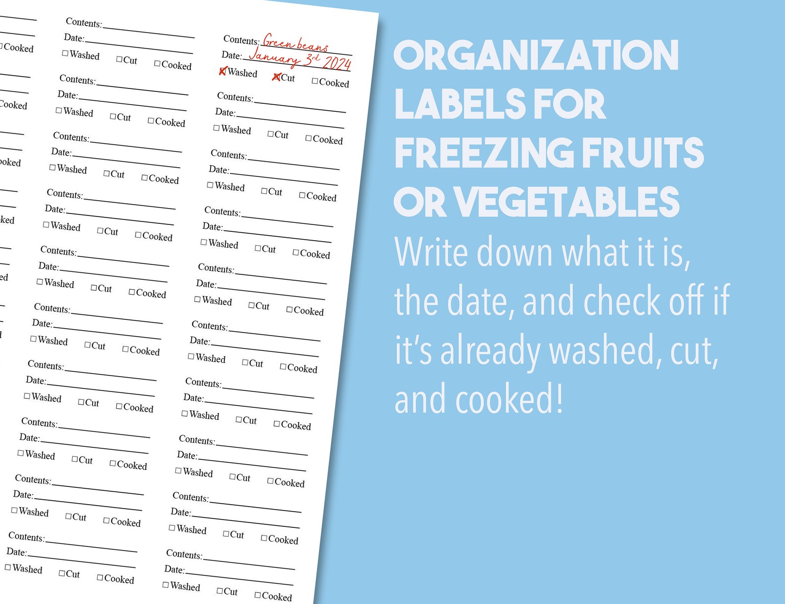Food Labels Printable Bundle: Expiration, Freezer, Meal Prep (avery ...