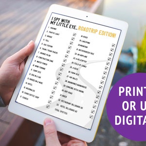 Printable Travel Bundle for Kids: I Spy Checklists - Etsy