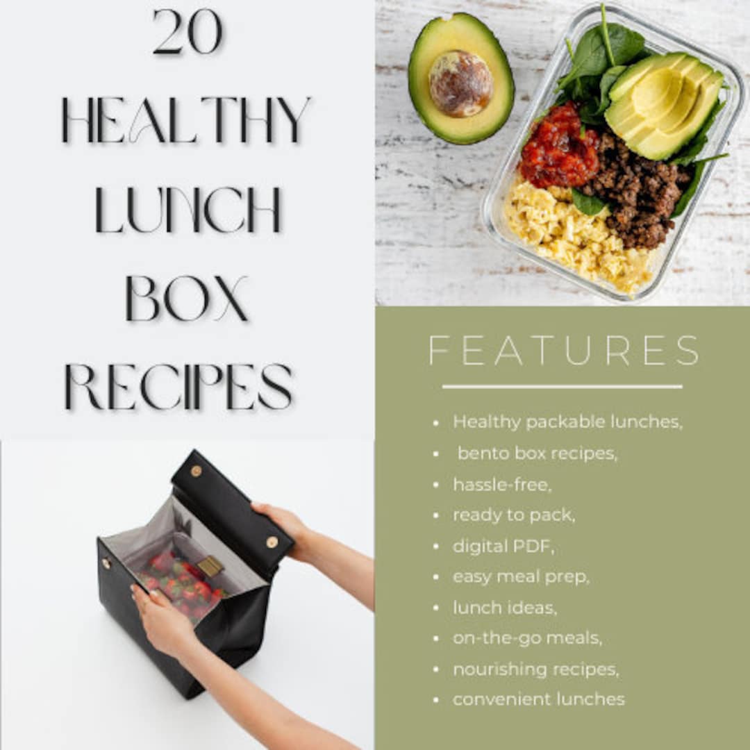 20 Healthy Packable Lunches | Easy Bento Box Recipes for On-the-go! - Etsy