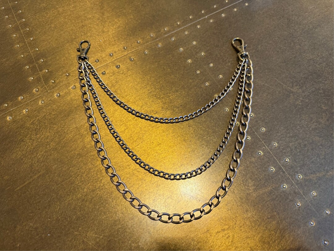 Layered Jeans Chains, Street Fashion, Hip Hop, 6 Size Selection, Silver ...