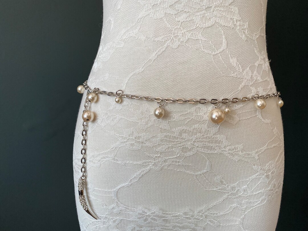 Chain Belt, Pearl Drop Chain Belt, Fashion Belt, FAN Fashion, Handmade ...