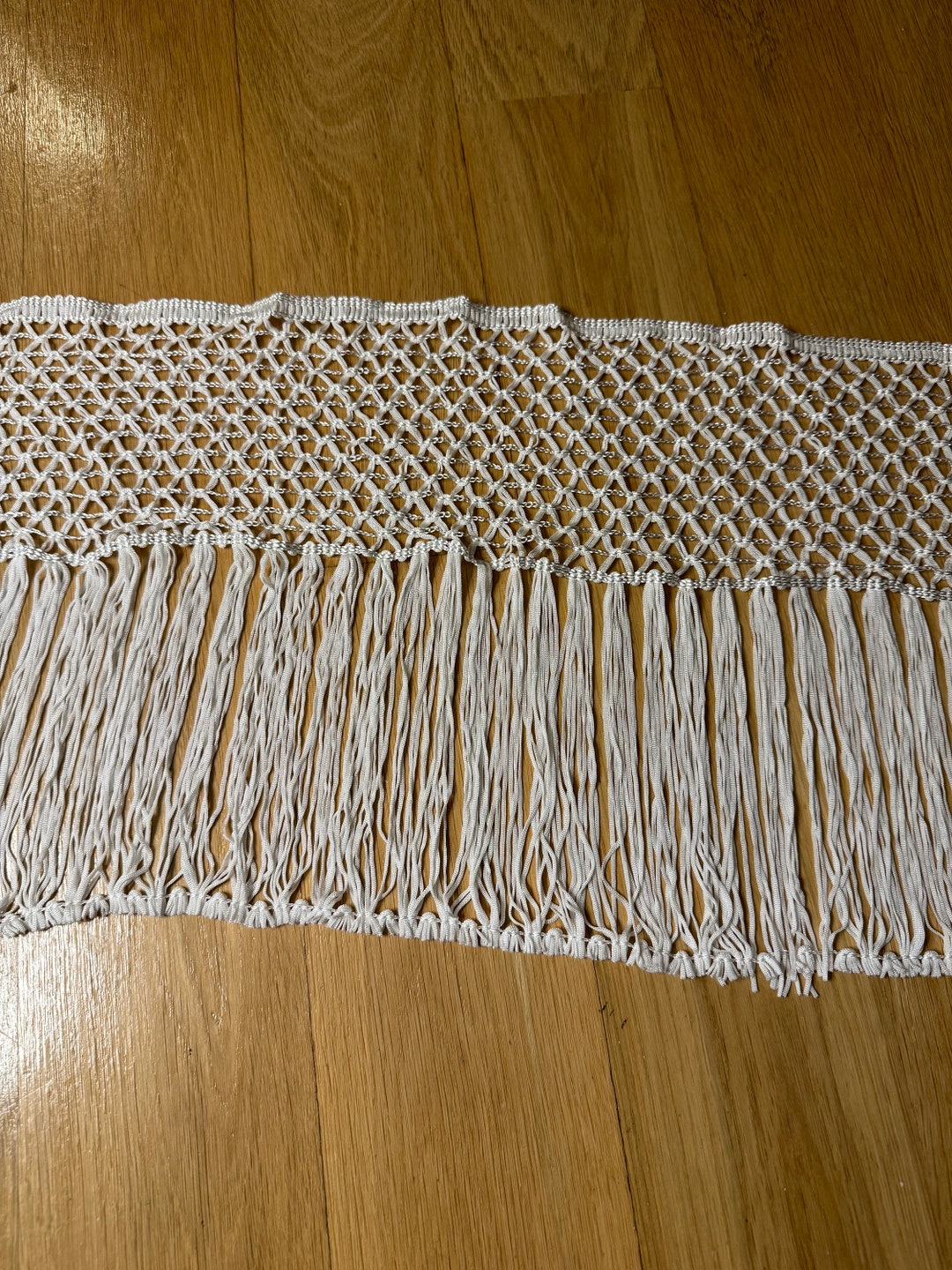 10” Long Fringe, Ivory, Black Fringe, High Quality Dense Fringe ...