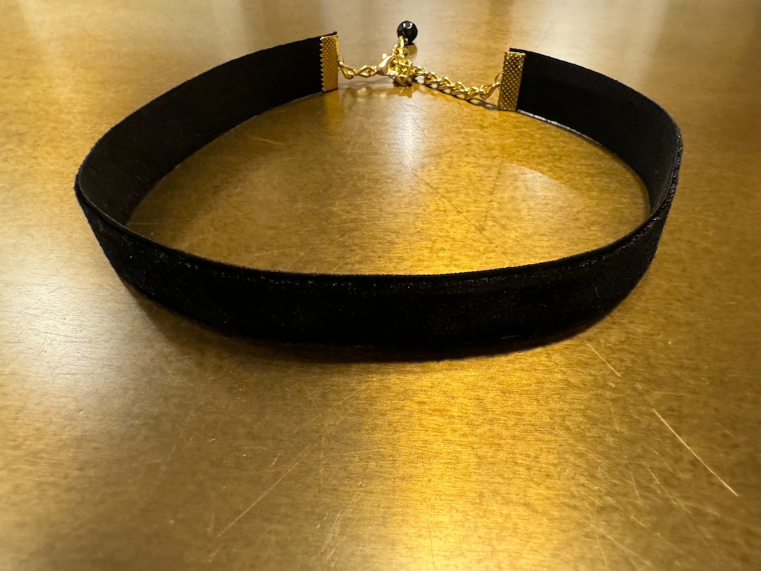 Velvet Black Choker, Black Choker Necklace, Black Ribbon Choker, Wine ...