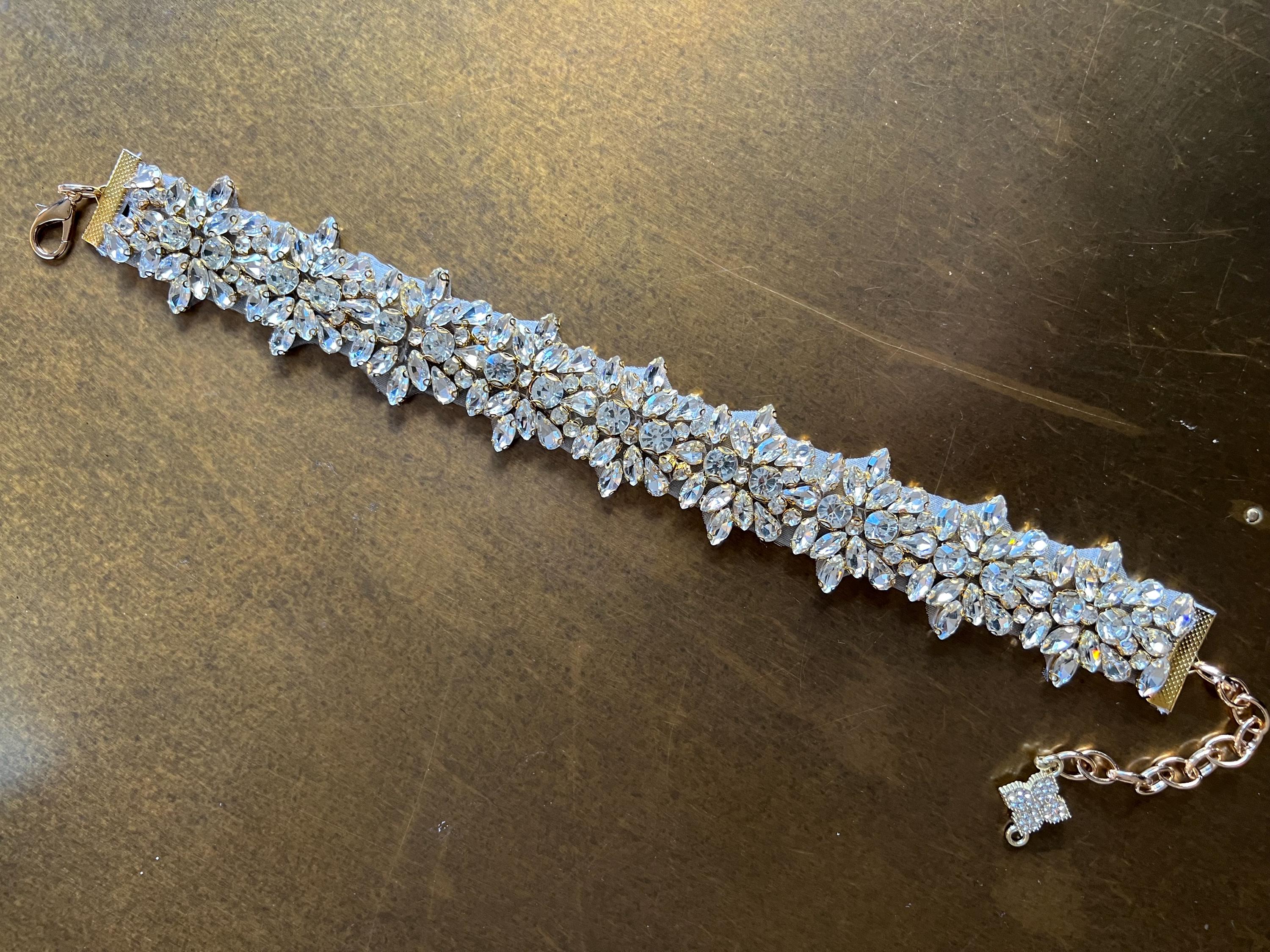 Jewel Choker, Choker Necklace, Bridal, Weddings Rhinestone Choker ...