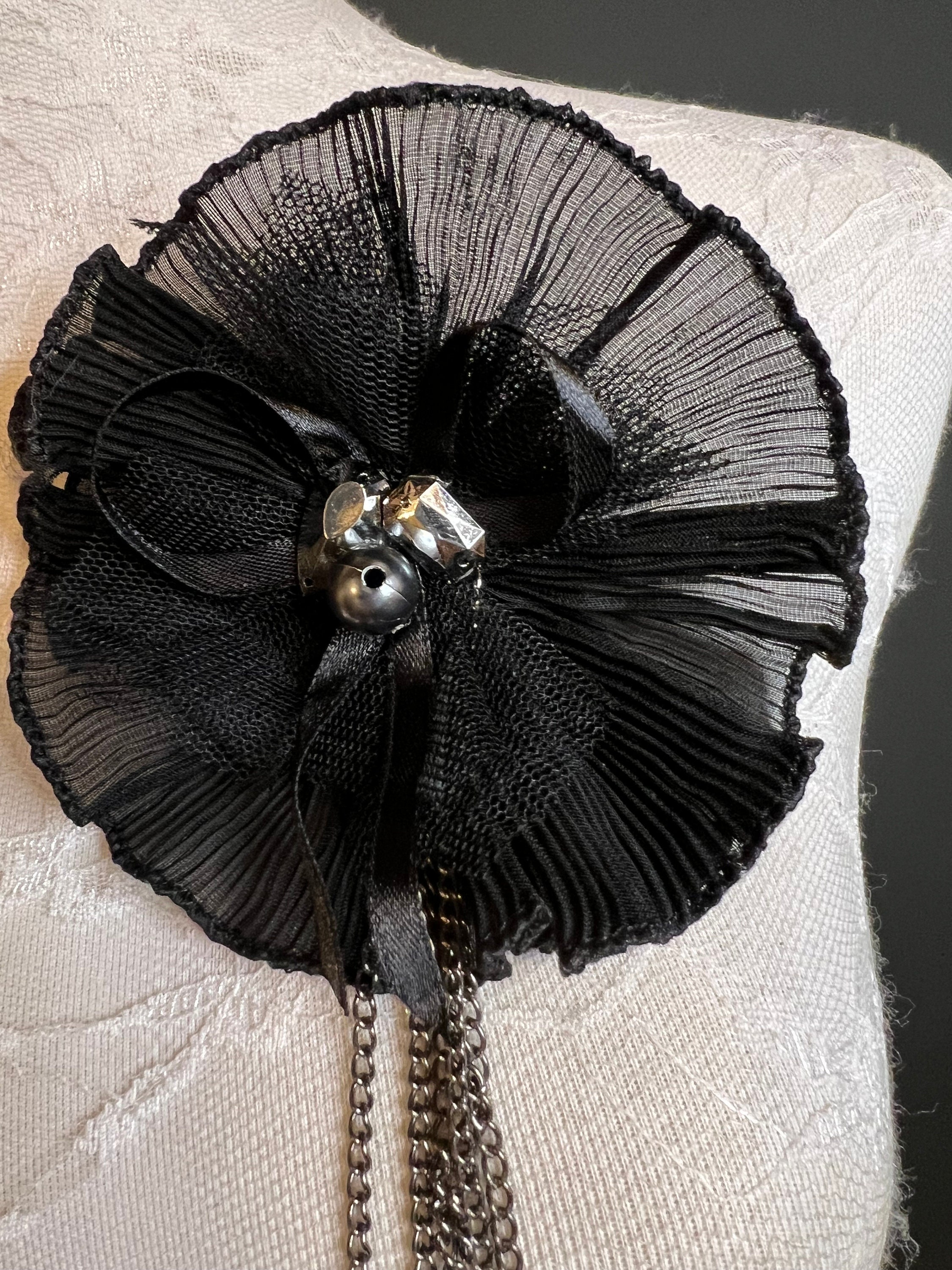 Pin on Black Corsage, Brooch, Pin on Brooch, Corsage Flower Pin On ...