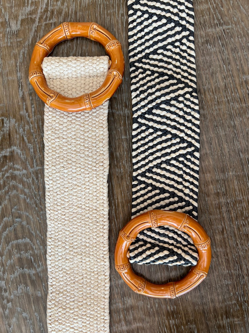 Boho Raffia Elasticated Beltsfashionable Vintage Belts - Etsy