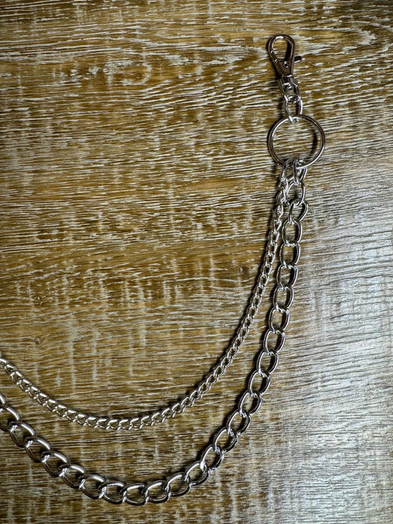 Layered Silver Jeans Chains, Street Punk Fashion, Six Sizes - Etsy