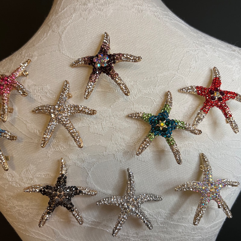 Rhinestone Starfish - Etsy