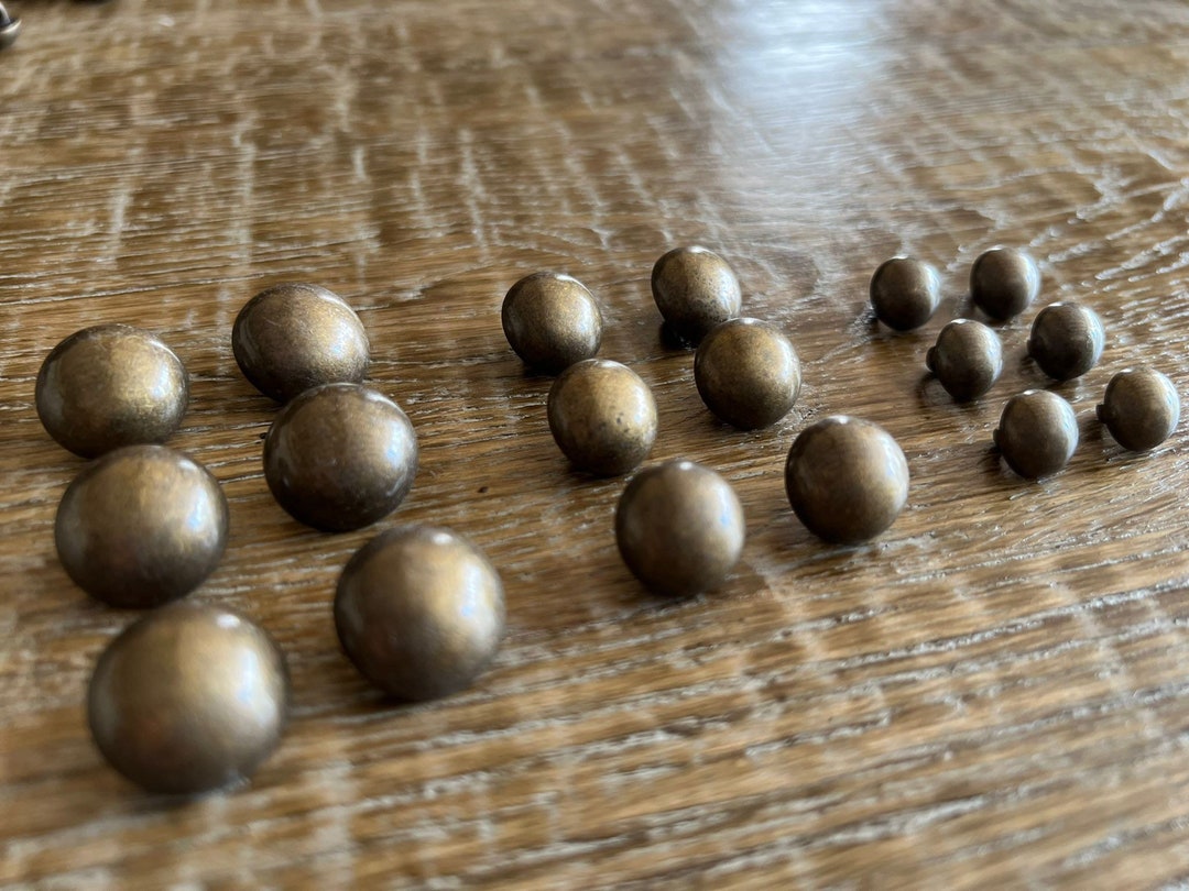 6pcs, Antique Brass Effect Shank Buttons 3 Sizes, Military Buttons ...