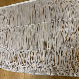 16 Wide Fringe, Elegant Fringe, White Colour, Quality Fringe Trimming ...