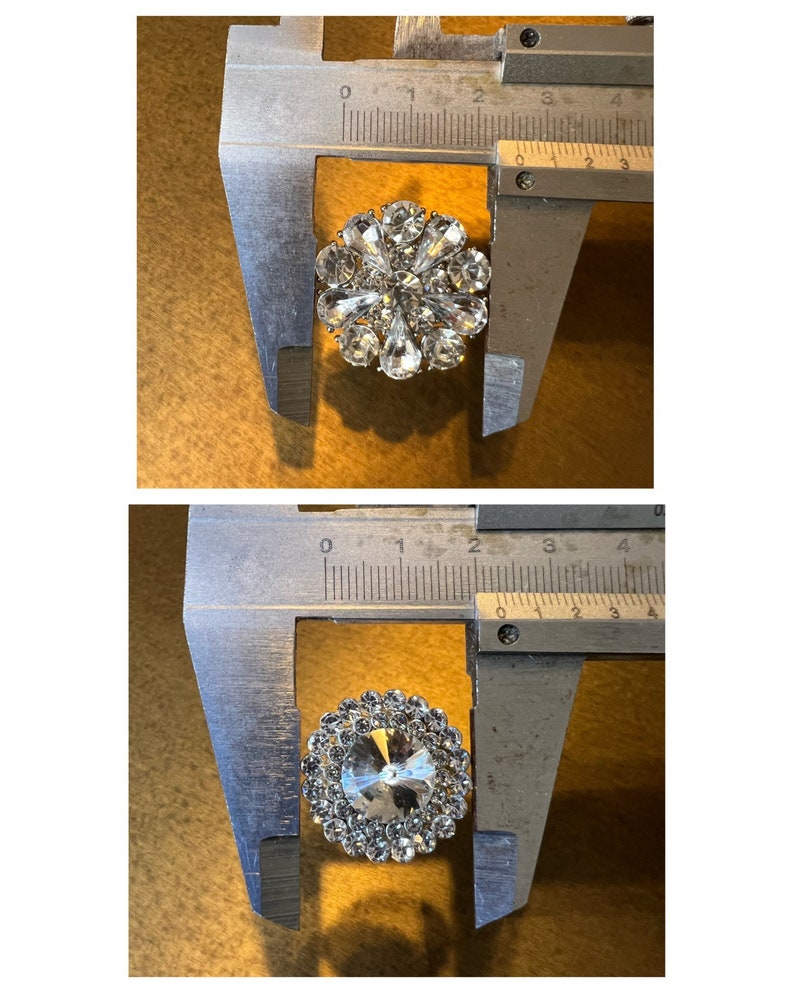 Buttons Jewel & Diamanté Rhinestone Shank Buttons Silver - Etsy UK