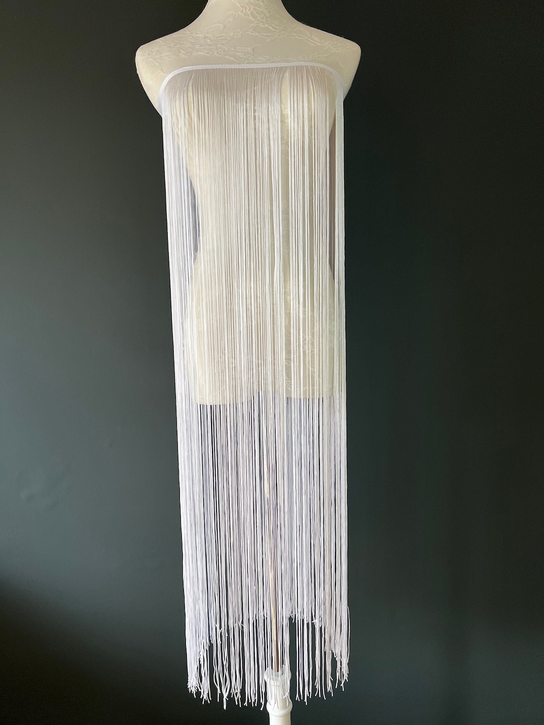 40" Dense White Fringe Trim, 26 Colour Options - Etsy