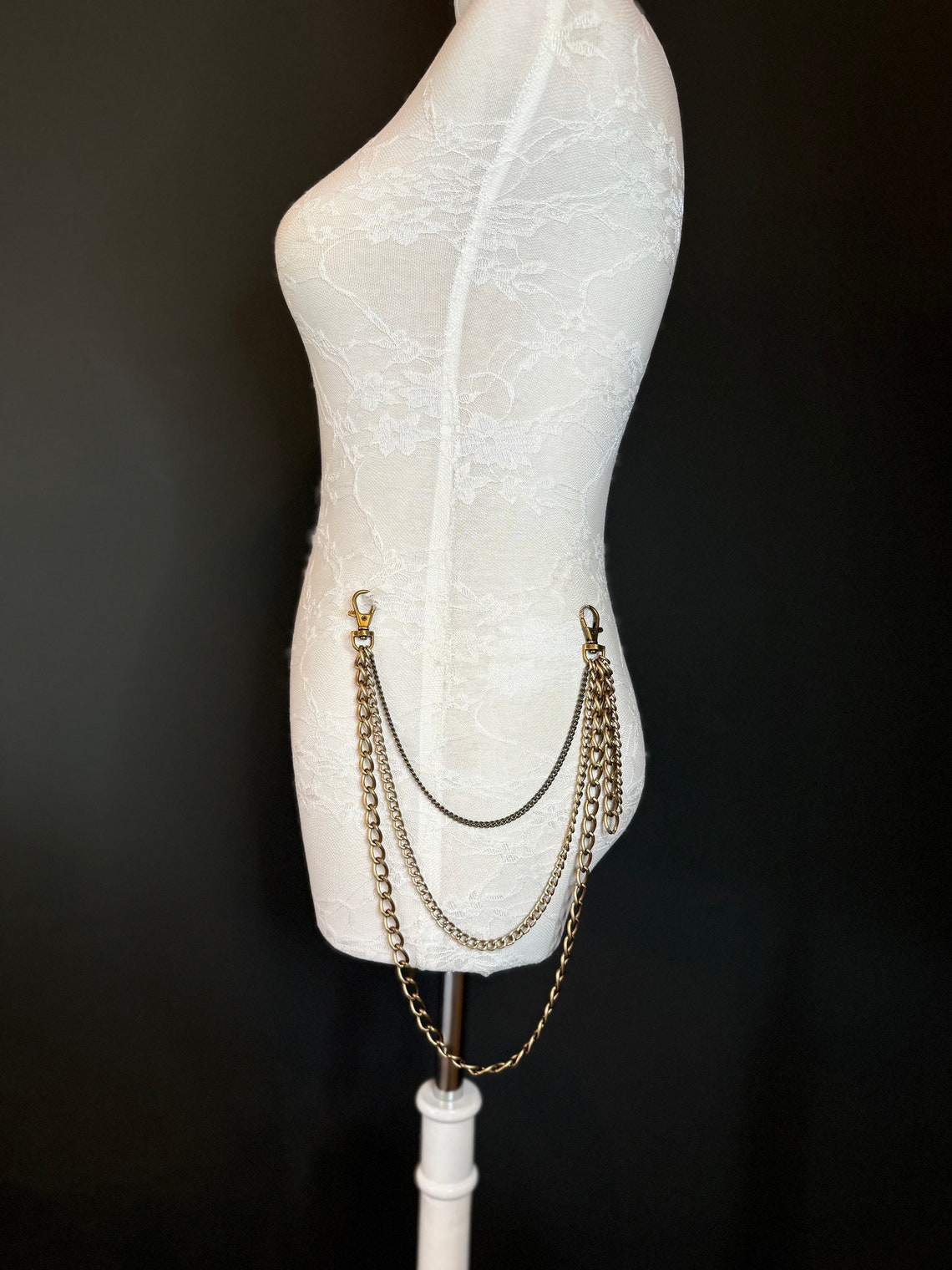 Layered Jean Chains, Bags, Hip Hop, 3 Size Selection, 3 Layers ...