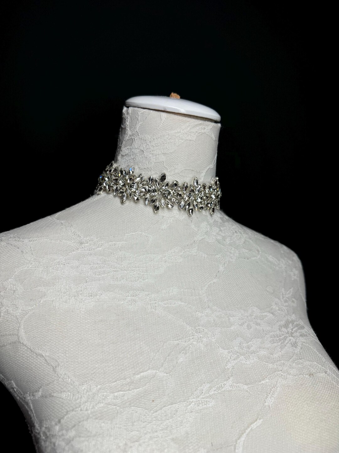 Jewel Choker, Choker Necklace, Bridal, Weddings Rhinestone Choker ...