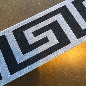 Greek Key Woven Elastic Trim - Gold, Silver, Black, 4cm Wide - Etsy