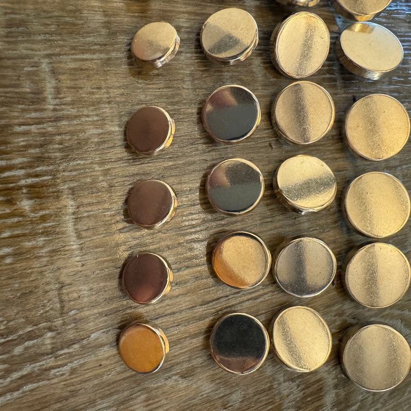 Large Red Gold Buttons - Etsy