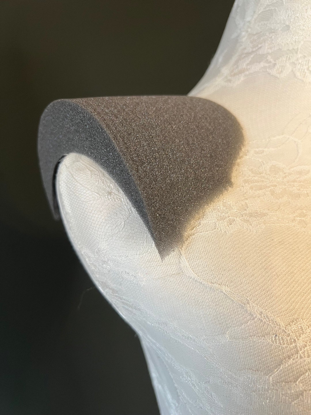 1 Pair, Shoulder Pads 3cm, Grey,ivory Uncovered Foam Shoulder Pads ...