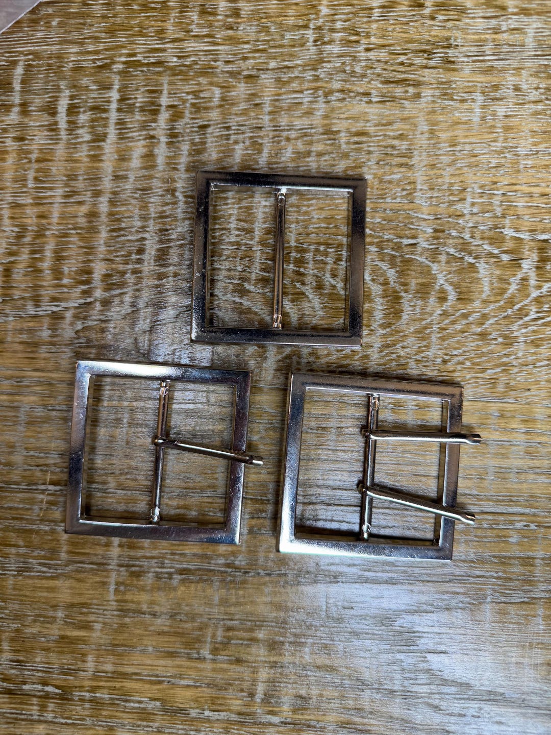 Buckle, Metal Silver Buckle, 5cm, 2” Middle Bar, 6.5cm, 2.5” Square ...