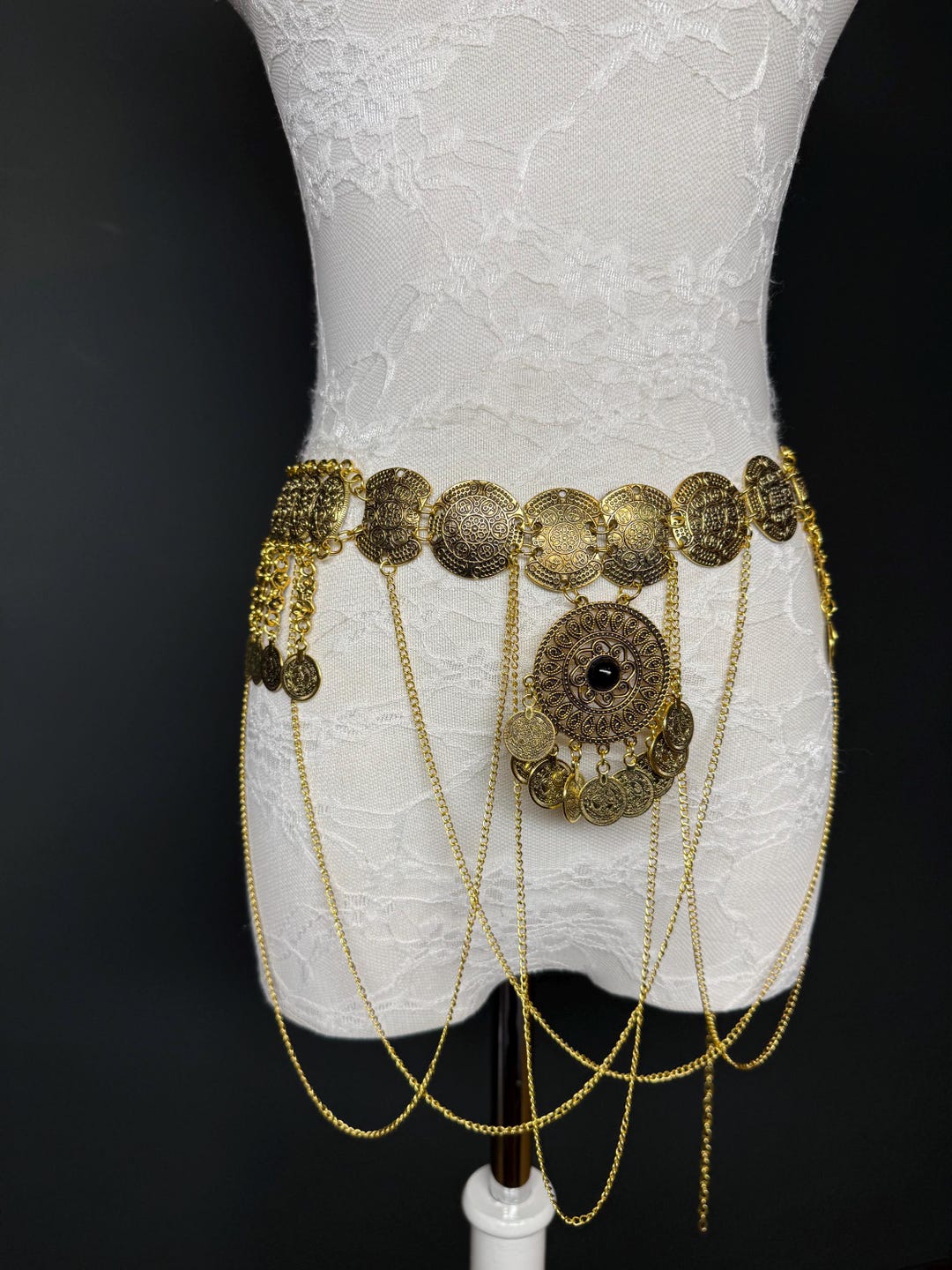 Handmade Gold Coin Belly Chain Belt: Festival Costume Jewelry 18-40inch ...