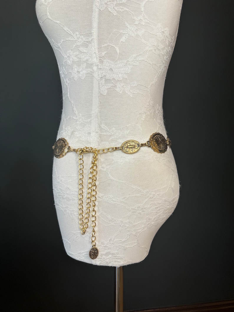 Antique Brass Disc Belt, Silver, Metal Disc Belt, Teen Sizes, Size 18 ...