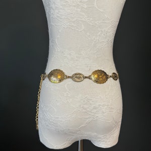 X-long Antique Brass Disc Belt, Silver, Metal Disc Belt, Teen Sizes ...
