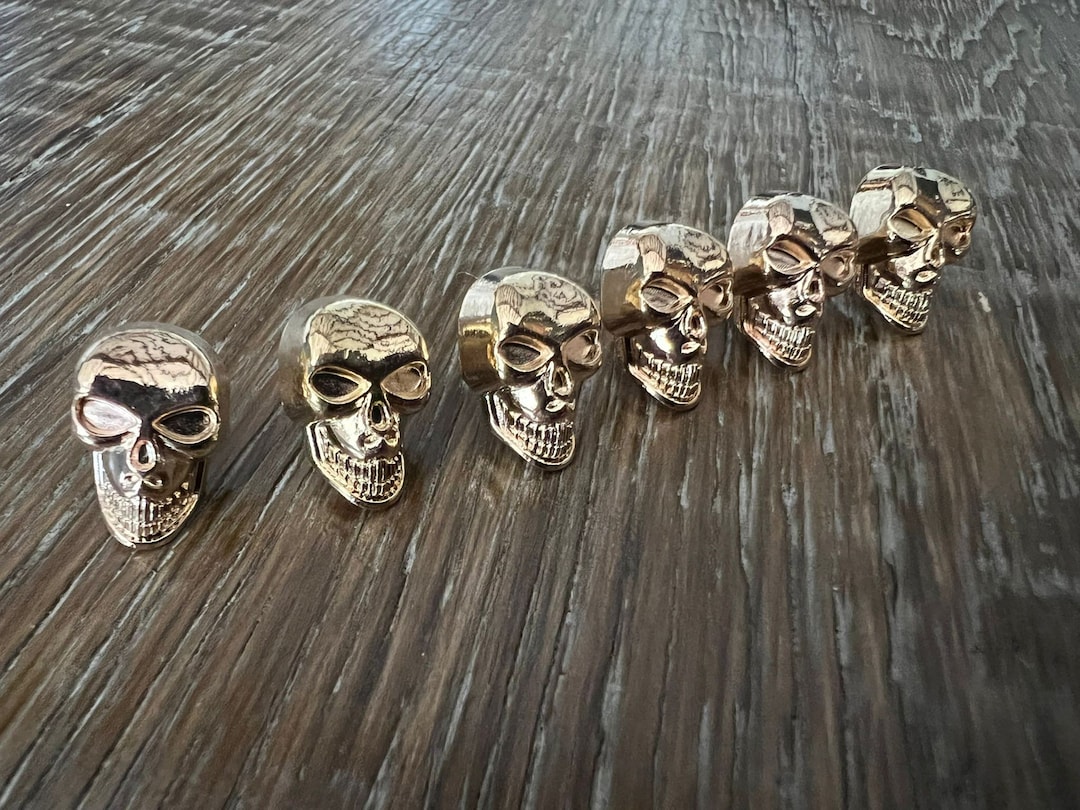 Gold Metal Skull Shank Buttons (4pcs, 1.5cm) - Etsy