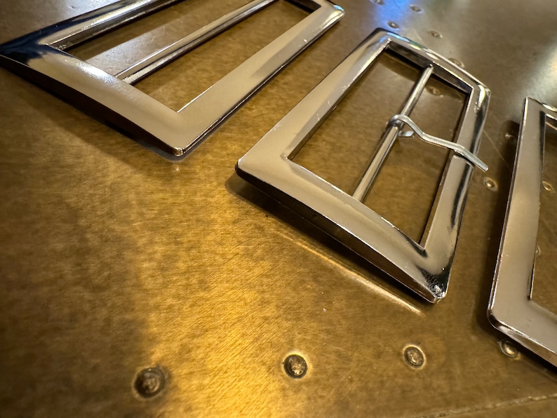 95 mm Metall Schnalle mit Zacke, Gürtelschnalle, Silber Schnalle 95 mm ...