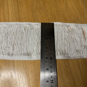 4” Wide Fringe, Elegant Fringe, Ivory Colour, Quality Fringe, Dense ...