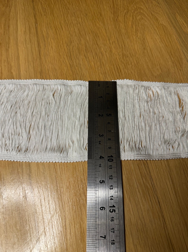 4” Wide Fringe, Elegant Fringe, Ivory Colour, Quality Fringe, Dense ...