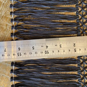 Black or Ivory Polyester Fringe Trimming, 6.5” Wide, UK Made - Etsy