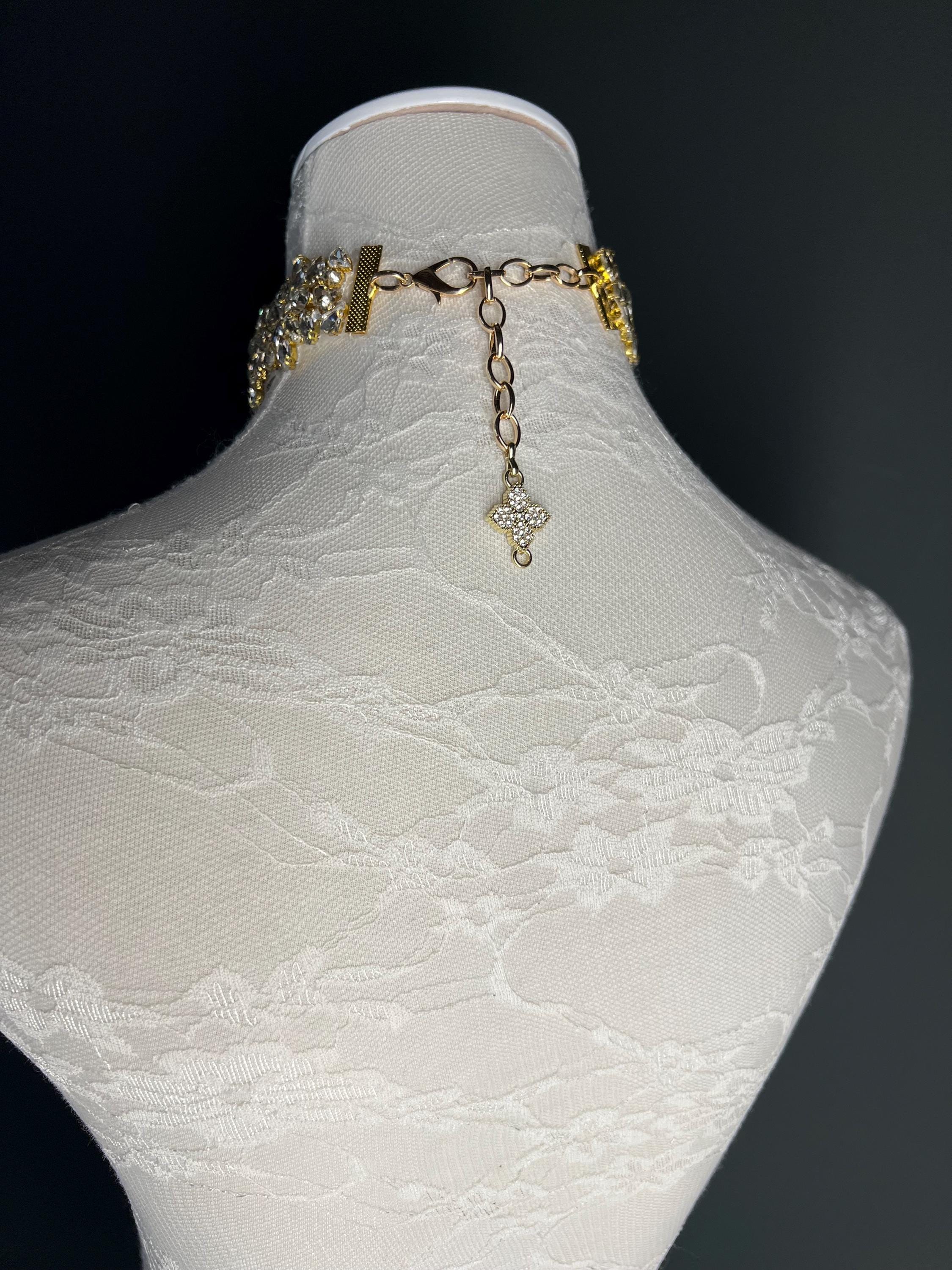 Jewel Choker, Choker Necklace, Bridal, Weddings Rhinestone Choker ...