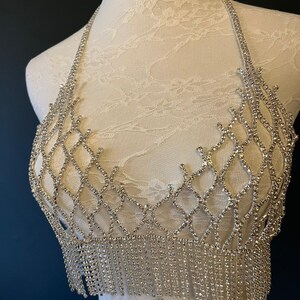 Rhinestone Costume, Silver Diamanté Two Piece Set, Show Stopper - Etsy