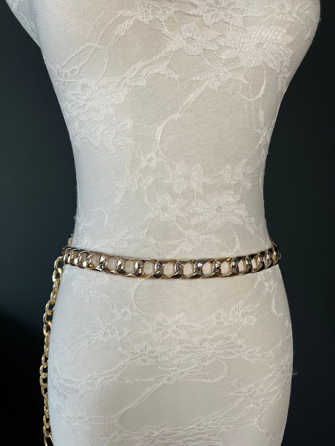 Champagne Gold Chain Belt, Family Matching Fashion Belt - Etsy
