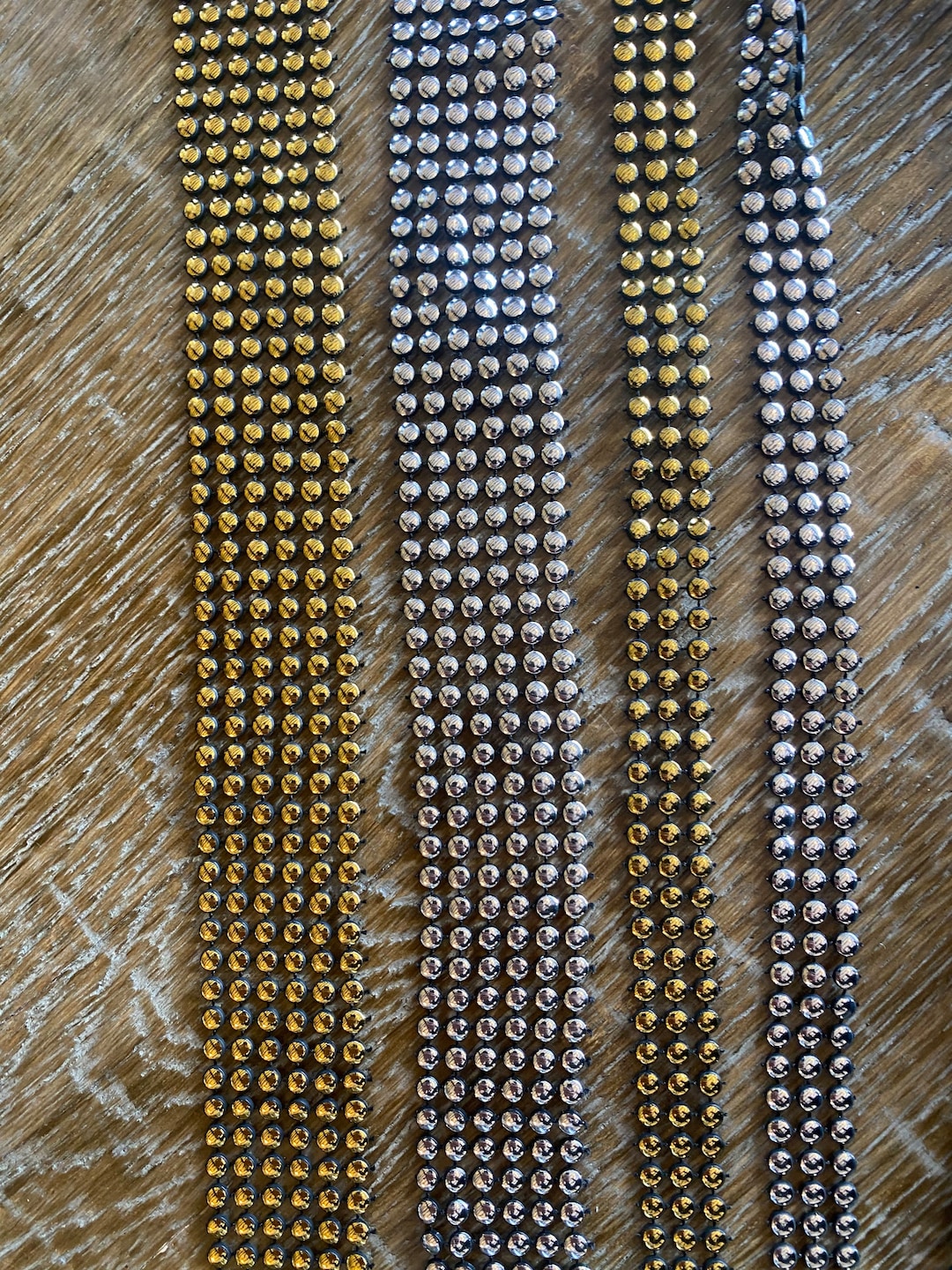 Stud Design Trim Tape - Gold, Silver, 1.5cm Wide, 3cm Wide, 3 Row, 6 ...